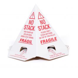 TOTALPACK® 8 x 8 x 10" White Pallet Cones "English Only", 50 Units