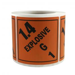 TOTALPACK® 3 x 3" - "Explosives" 1.4 G1 500 Labels Per Roll