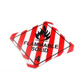 TOTALPACK® Flammable Solid #4 Placard - Pack of 25 Units