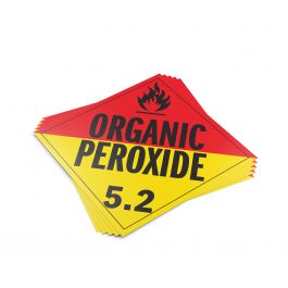 TOTALPACK® 10 3/4 x 10 3/4" - Placard "Organic Peroxide #5.2" Red ...