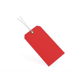 TOTALPACK® 4 1/4 x 2 1/8" 13 Pt. Red Manila Shipping Tags - Pre-Strung